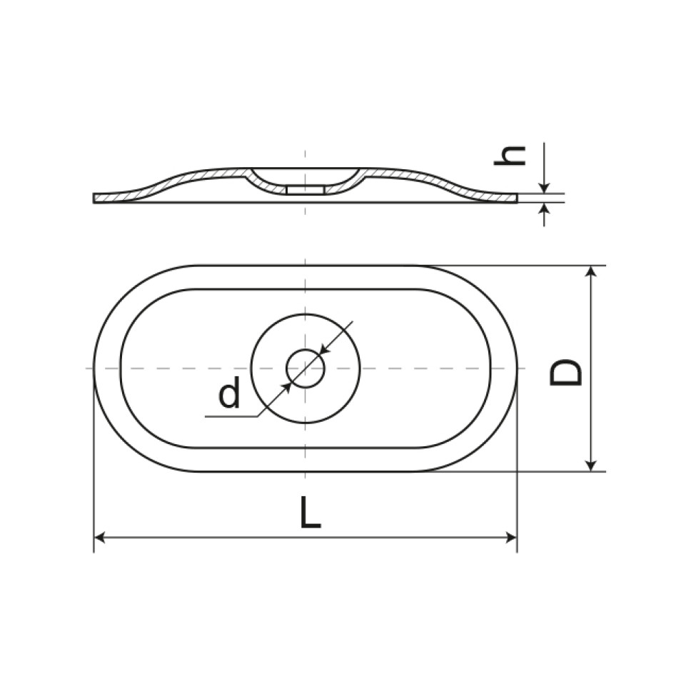 Roofing oval steel washer TMD07 — Amex Price